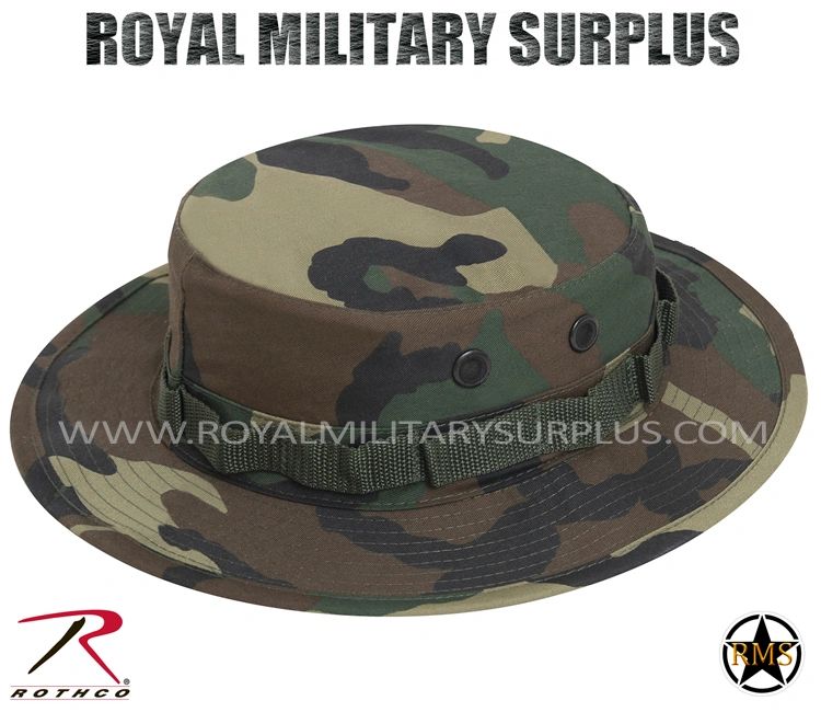 Boonie Hat - Rip-Stop Material - US WOODLAND (M81 Pattern)