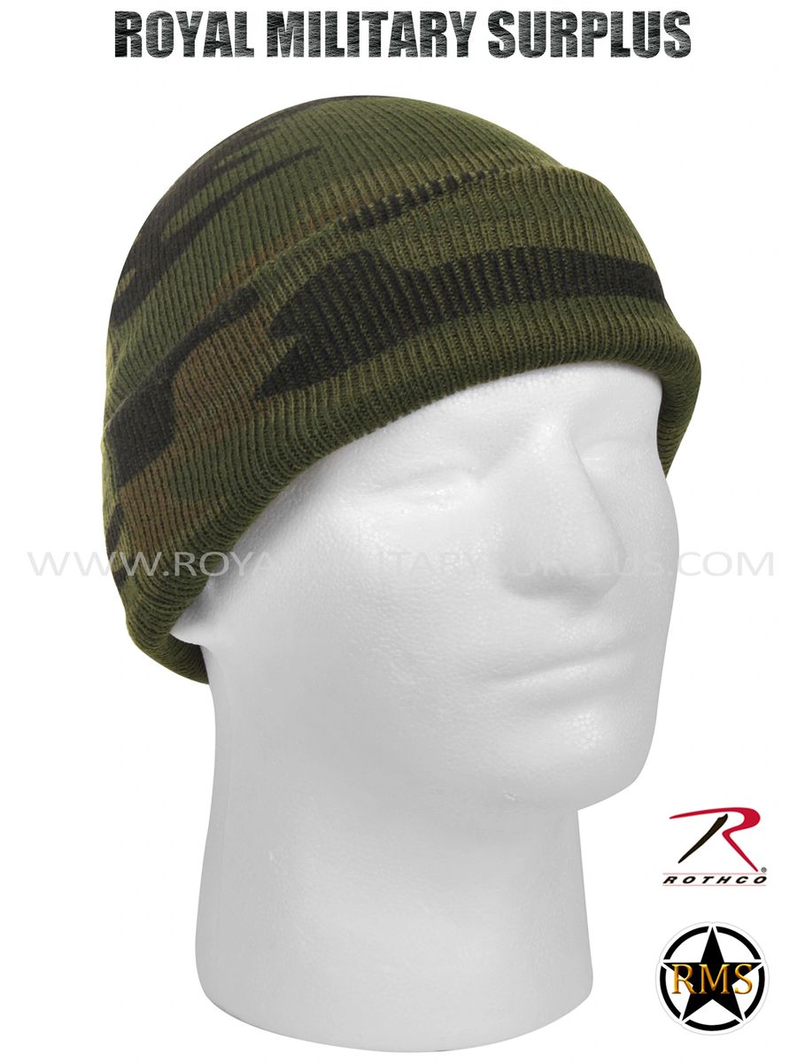 Watch Cap - Deluxe Camouflage Style (Acrylic) - US WOODLAND (M81 Pattern)