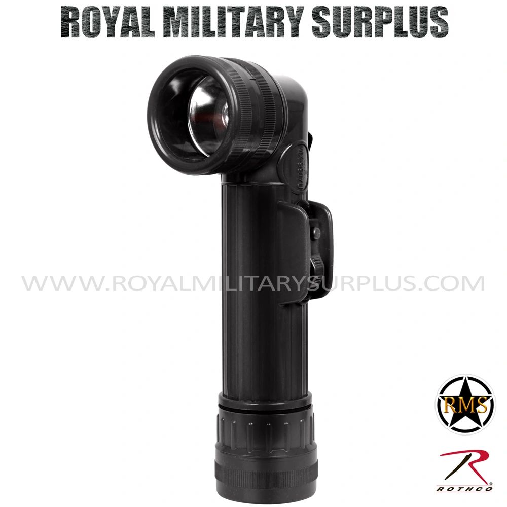 Flashlight - Anglehead - Genuine G.I. Type (GSA Compliant) - BLACK