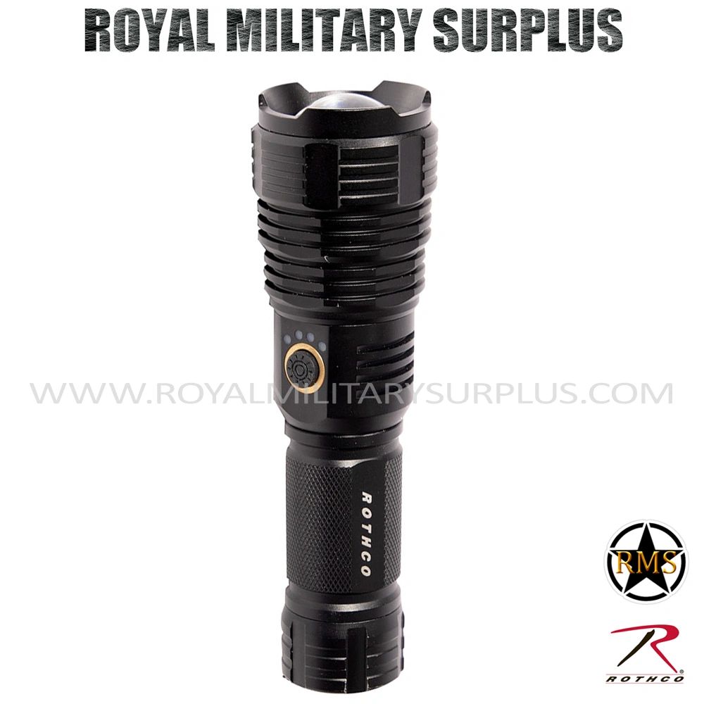 Flashlight - LED (Rechargeable) - Tactical Task Light with Zoom (1500 ...