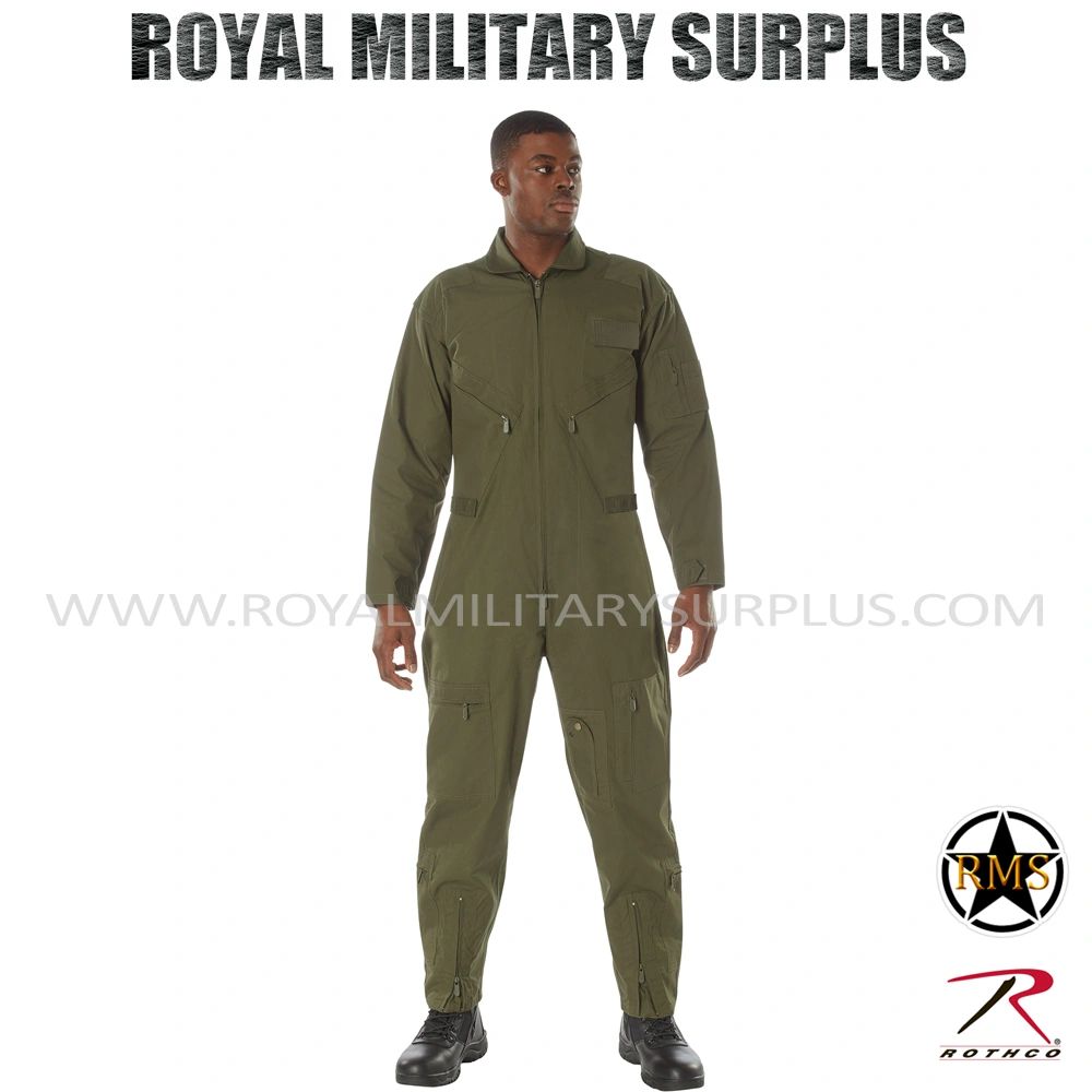 Flightsuit - Military Pilot Flight Suit/Coverall - OD GREEN (Olive Drab)