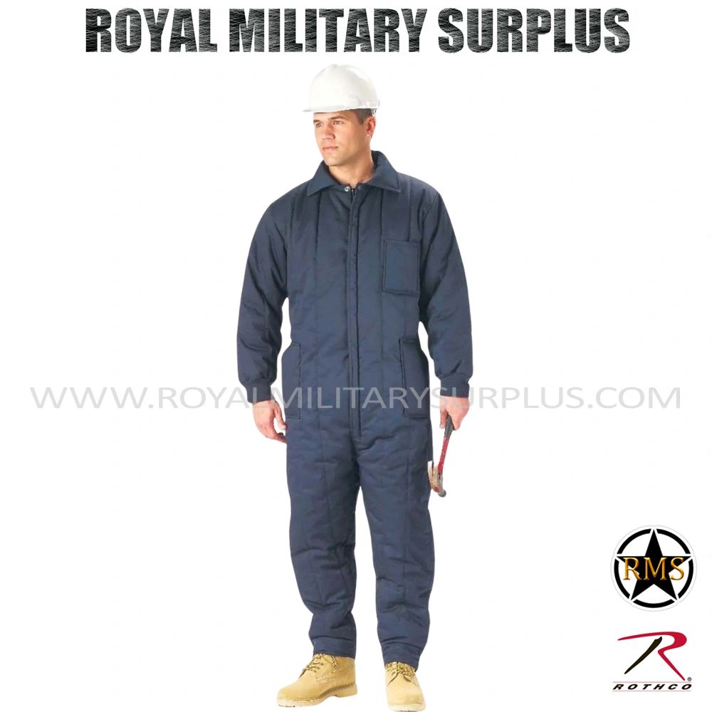 Coveralls - Heavy-Duty Insulated Coveralls (Cold Weather) - NAVY BLUE