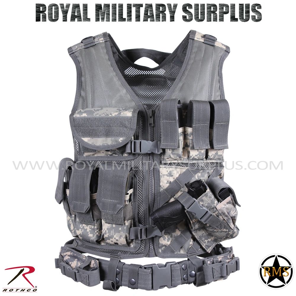Tactical Vest - MOLLE Cross Draw - ACU/UCP (Universal Digital Camouflage)