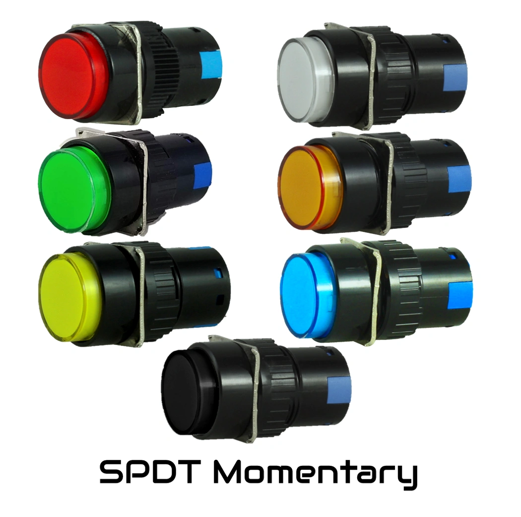 Tesi NELLI EVH Style 16MM Momentary LED Push Button Guitar Kill Switch