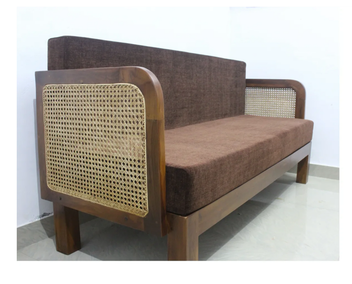 Wicker handle sofa set