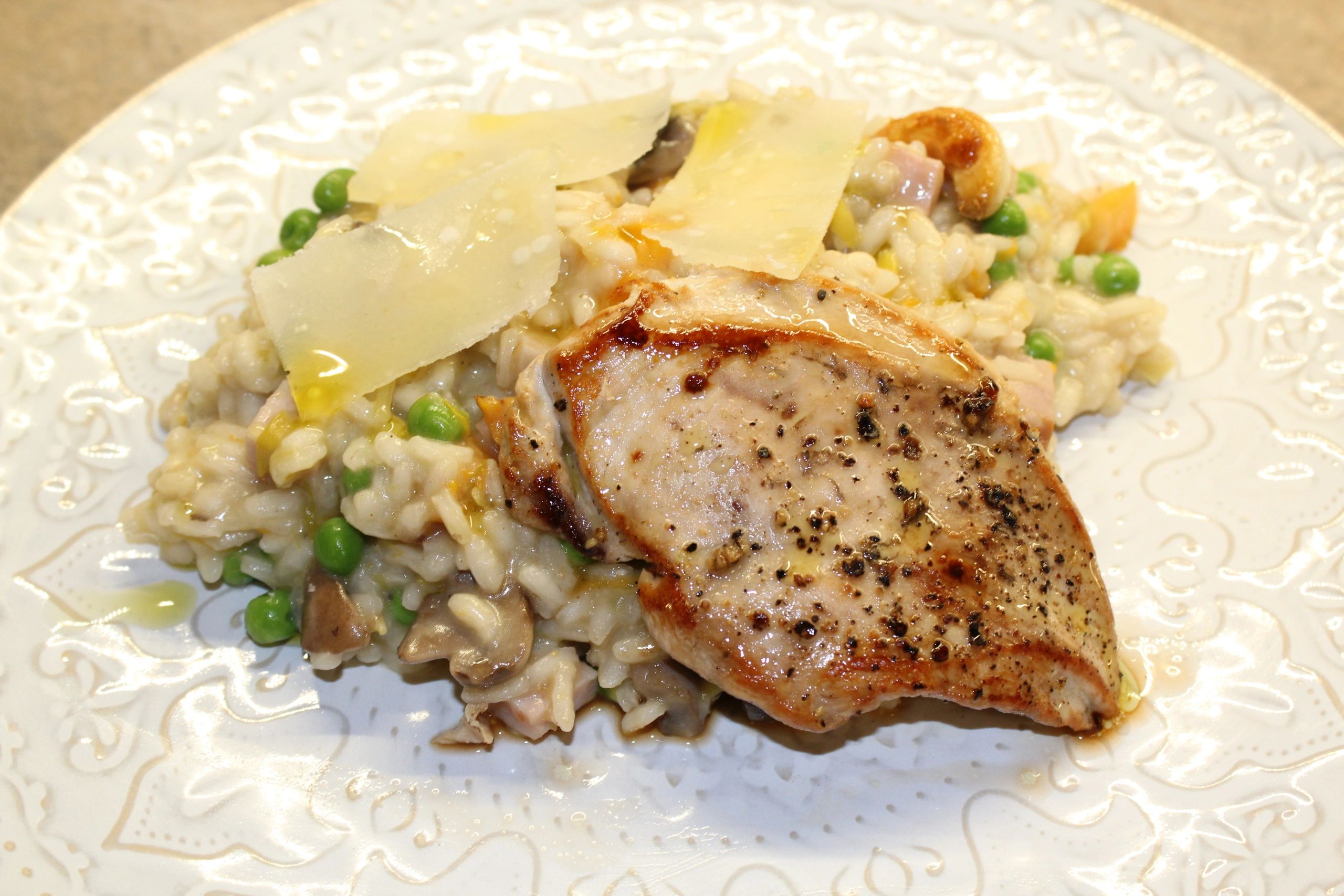 Winter Risotto with Pan fried Pheasant breast