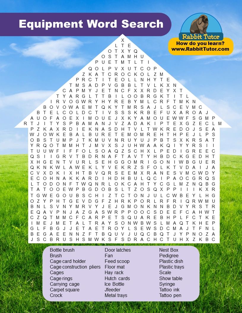 Equipment Word Search