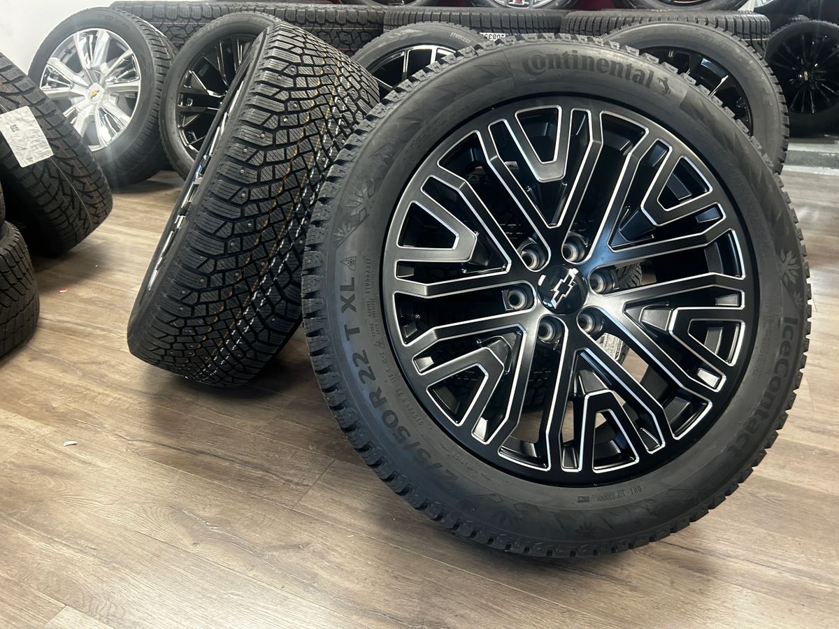 2024 GMC Denali 1500 rims Continental ICECONTACT XTRM CD STUDDED Winter