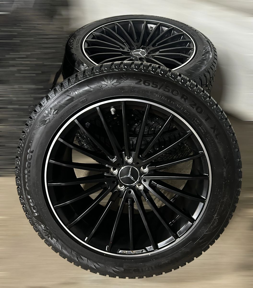 Used Mercedes AMG GLE 63 rims and 265/50R20 Continental Stuuded Winters