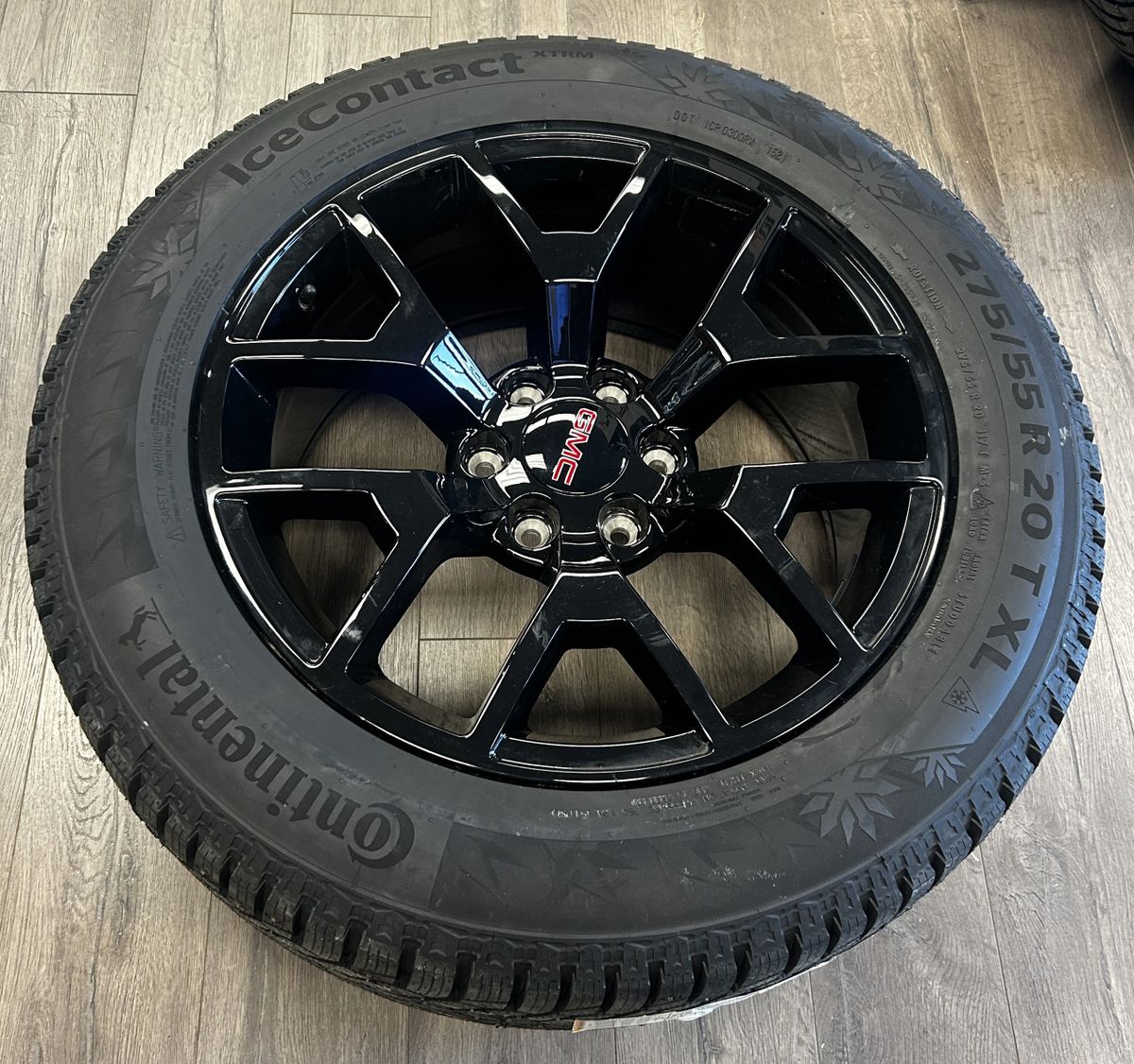 R162A GMC Chevy 1500 rims Continental ICECONTACT winter Package