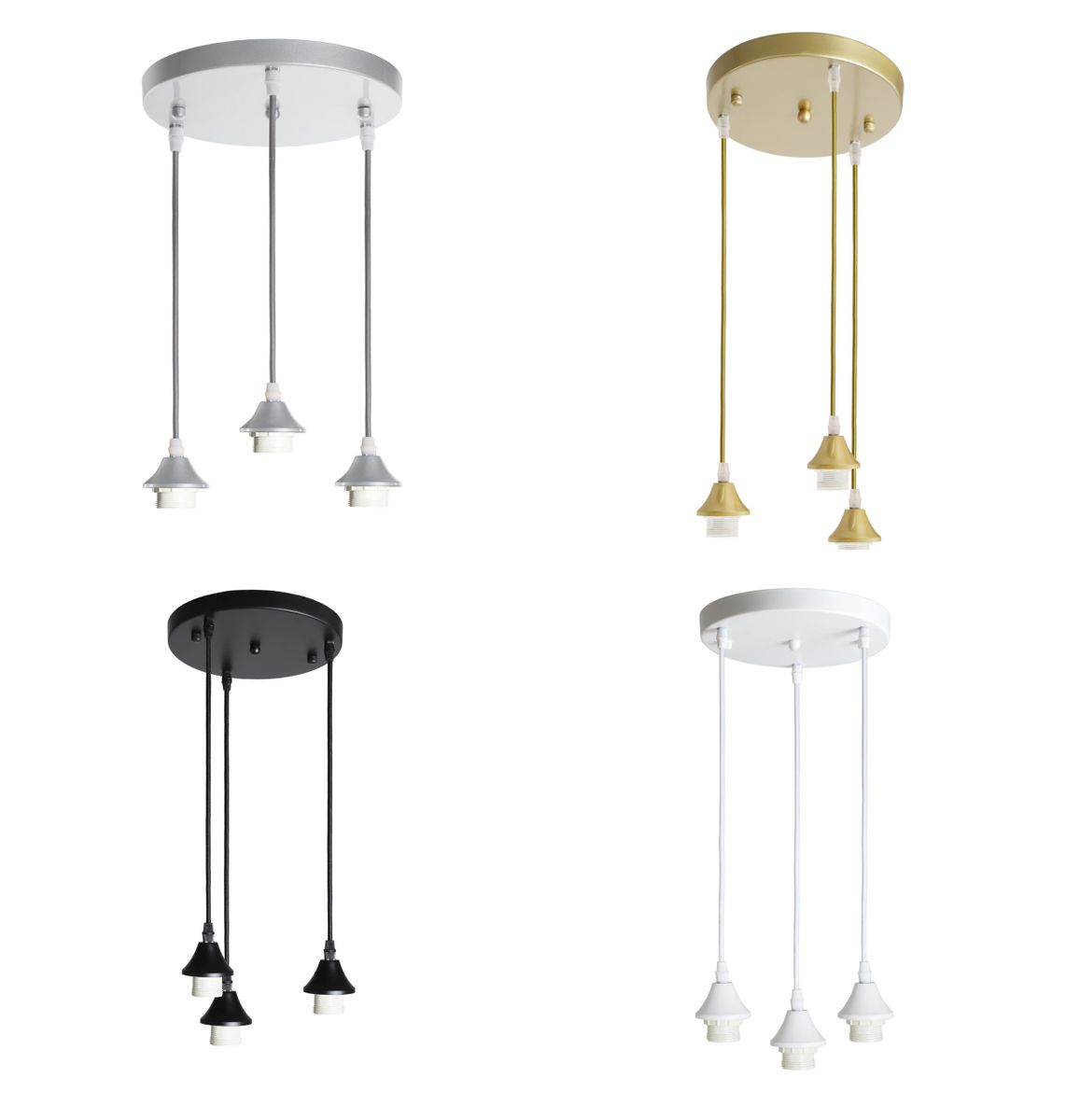 3 Light Ceiling Plate in 4 Finishes