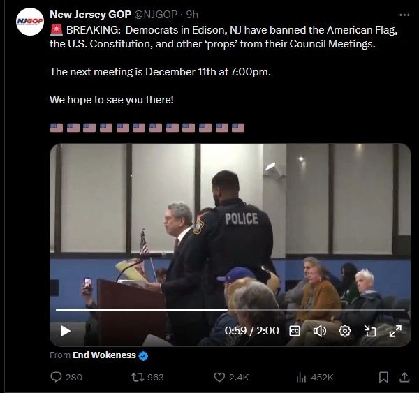 Spadea needs to clarify statements on Edison’s American flag ban.