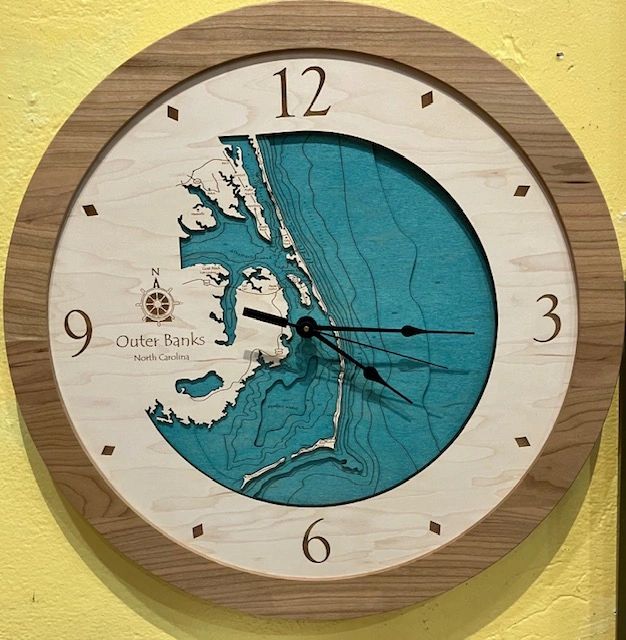 Outer Banks 17" clock