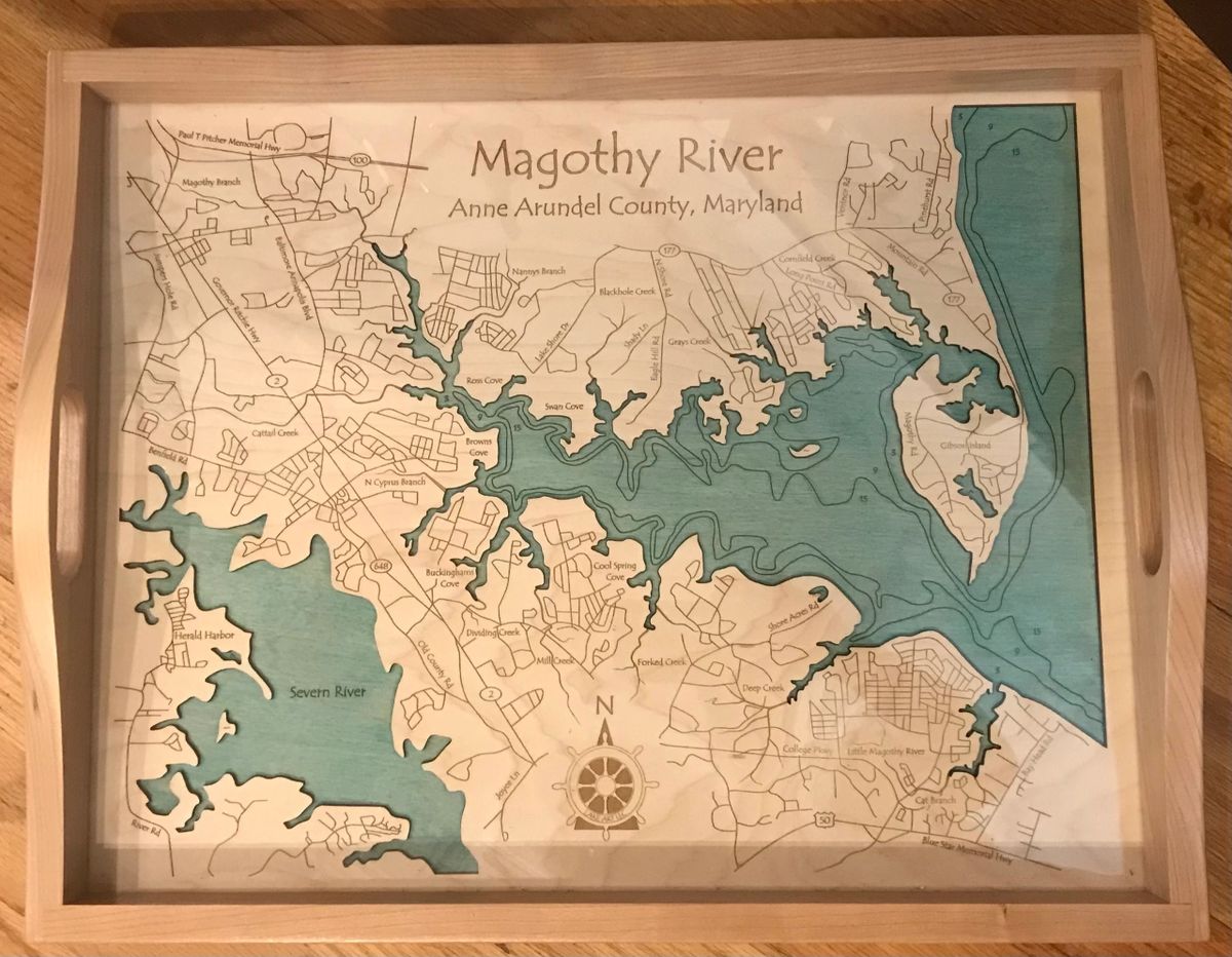 Magothy River serving tray