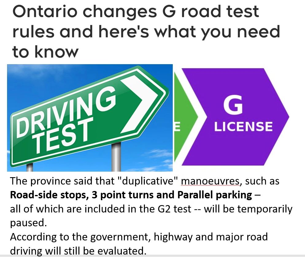 G Road Test simplified temporarily