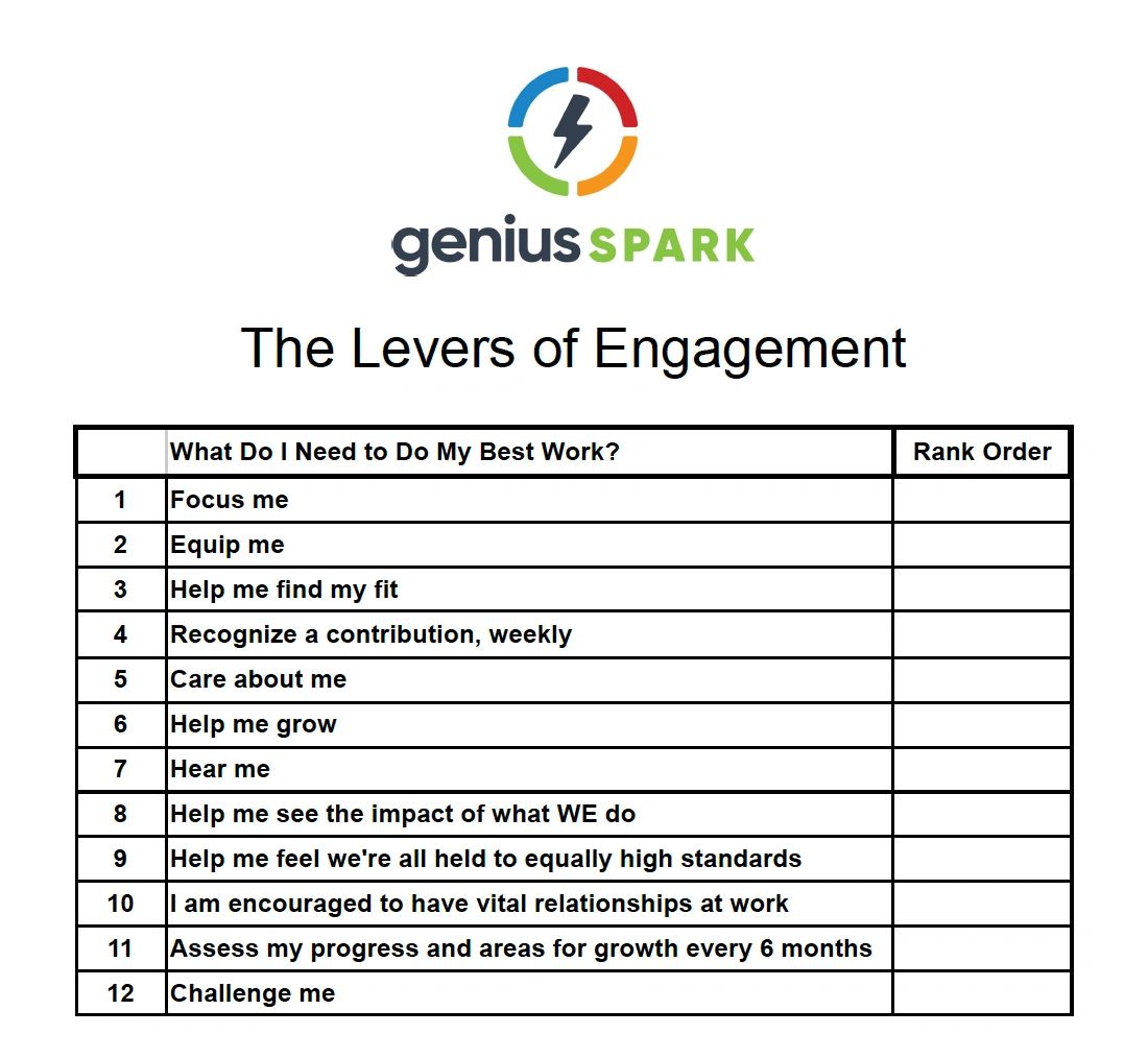 The Levers of Engagement Worksheet - Watch the Video