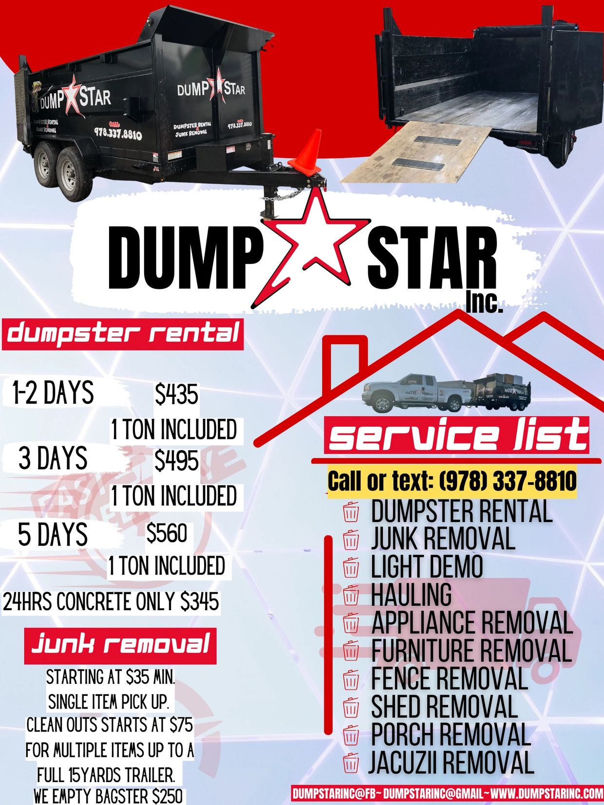Dumpster Rental and Junk Removal Services - Dumpstar inc
