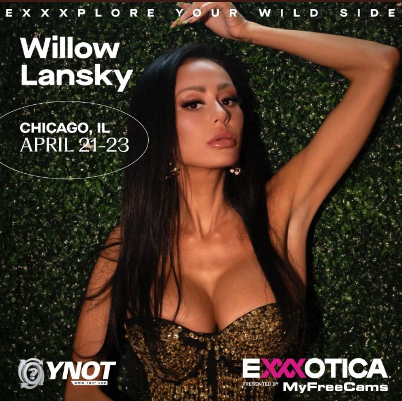 Willow Lansky appearing at Exxxotica Chicago in April 2023!