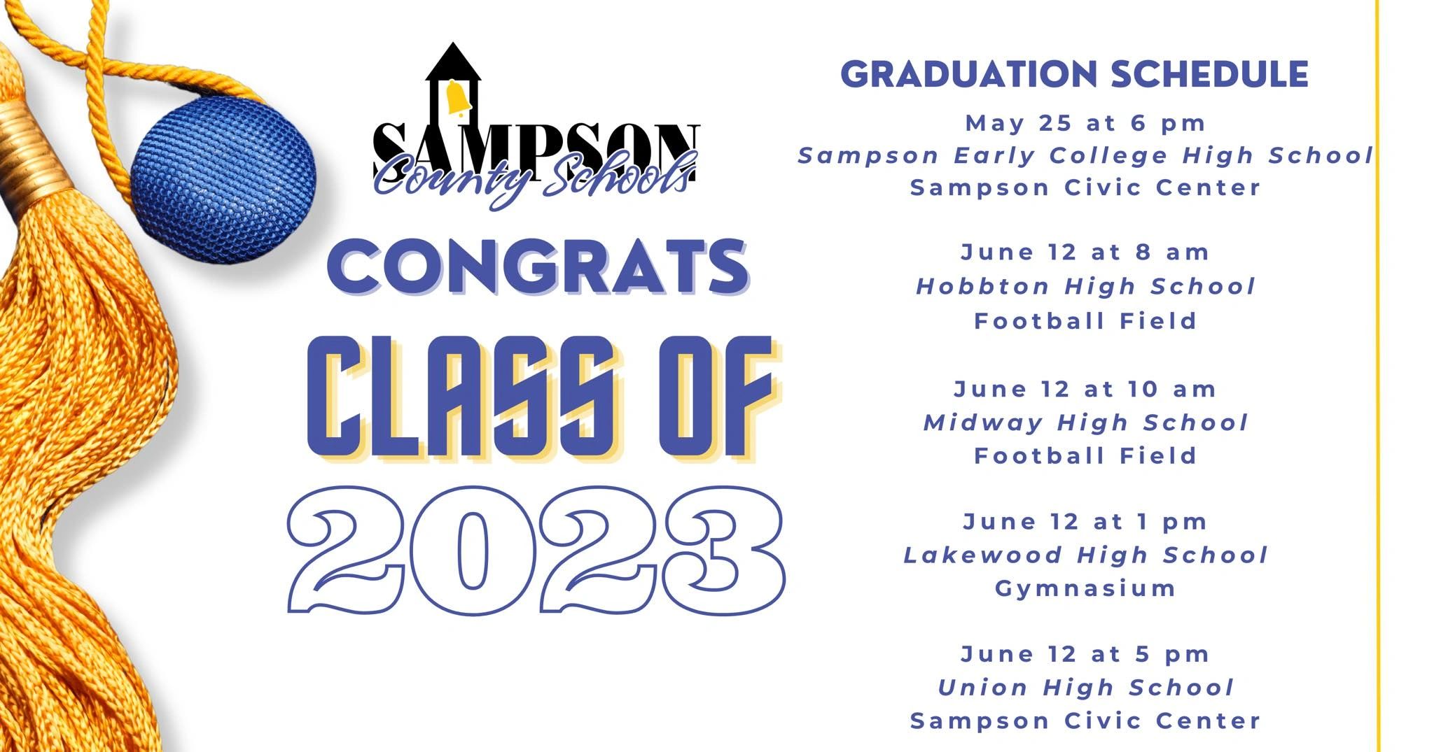 Sampson County Schools Graduation Schedule