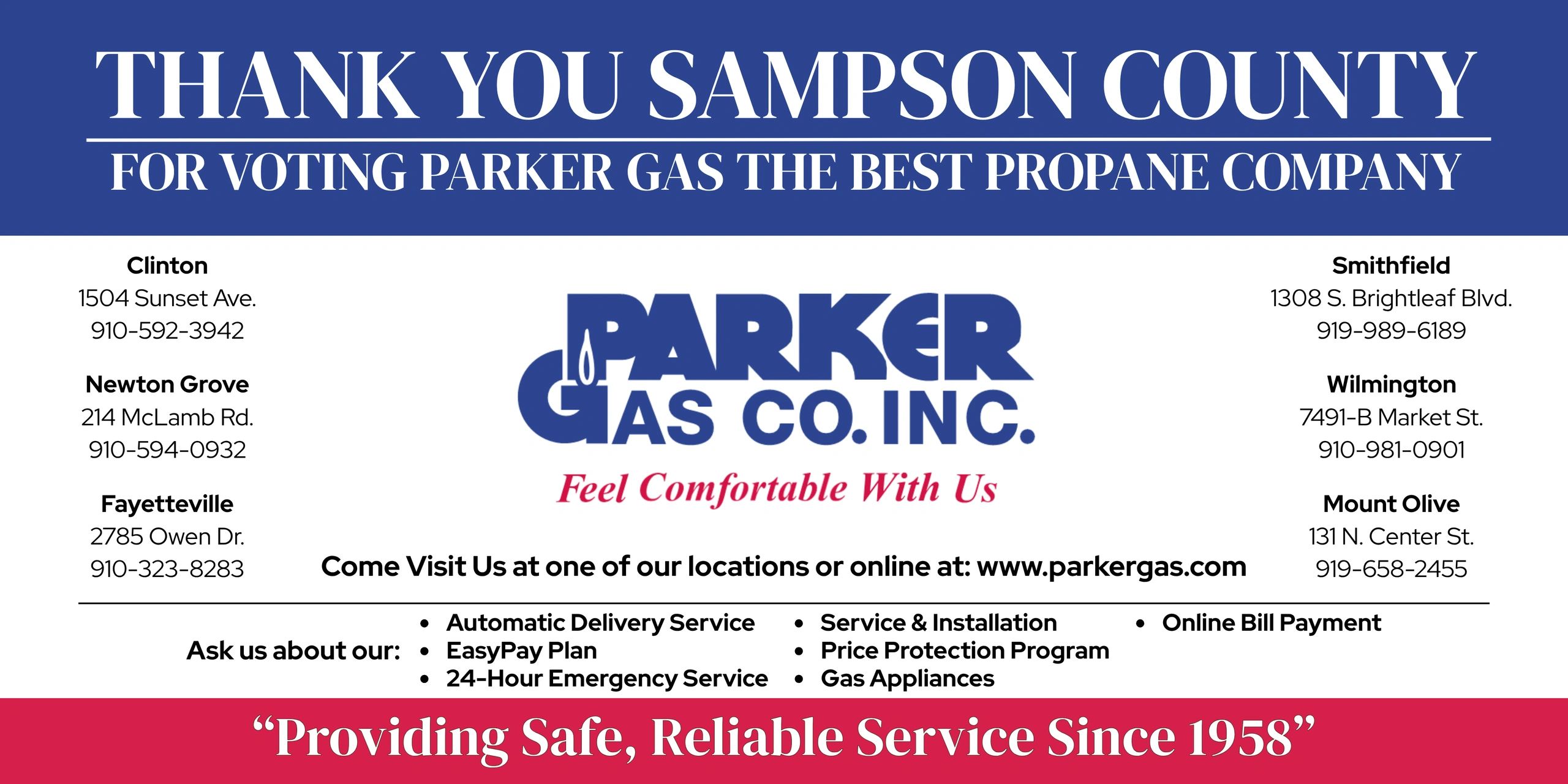Congratulations to Parker Gas Company!