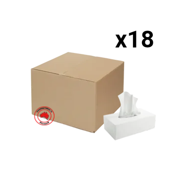 Tissue Box 200 Sheet 2 ply Carton Of 18 (Australian Made)