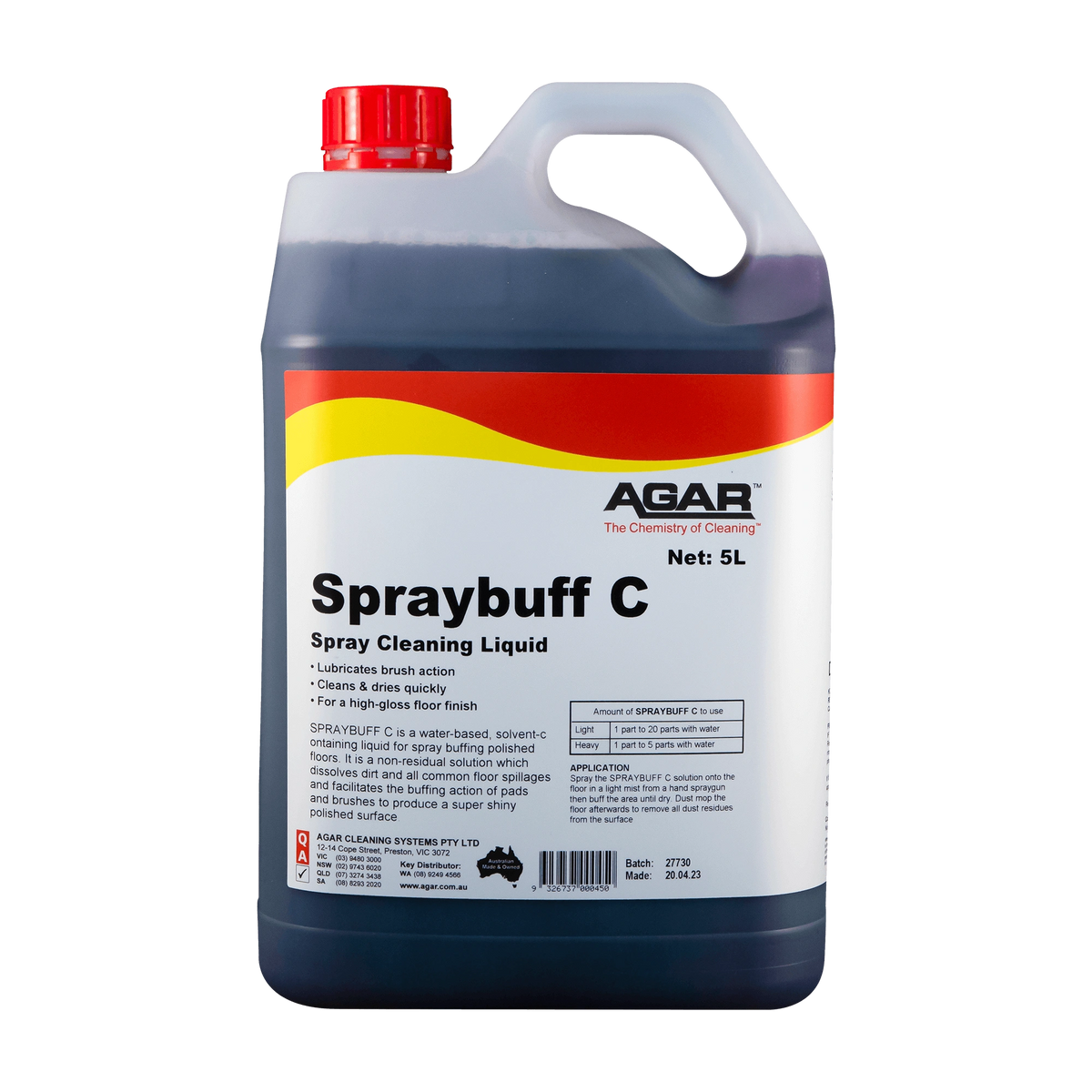 Spray Buff Spraying Liquid 5 Litre AGAR