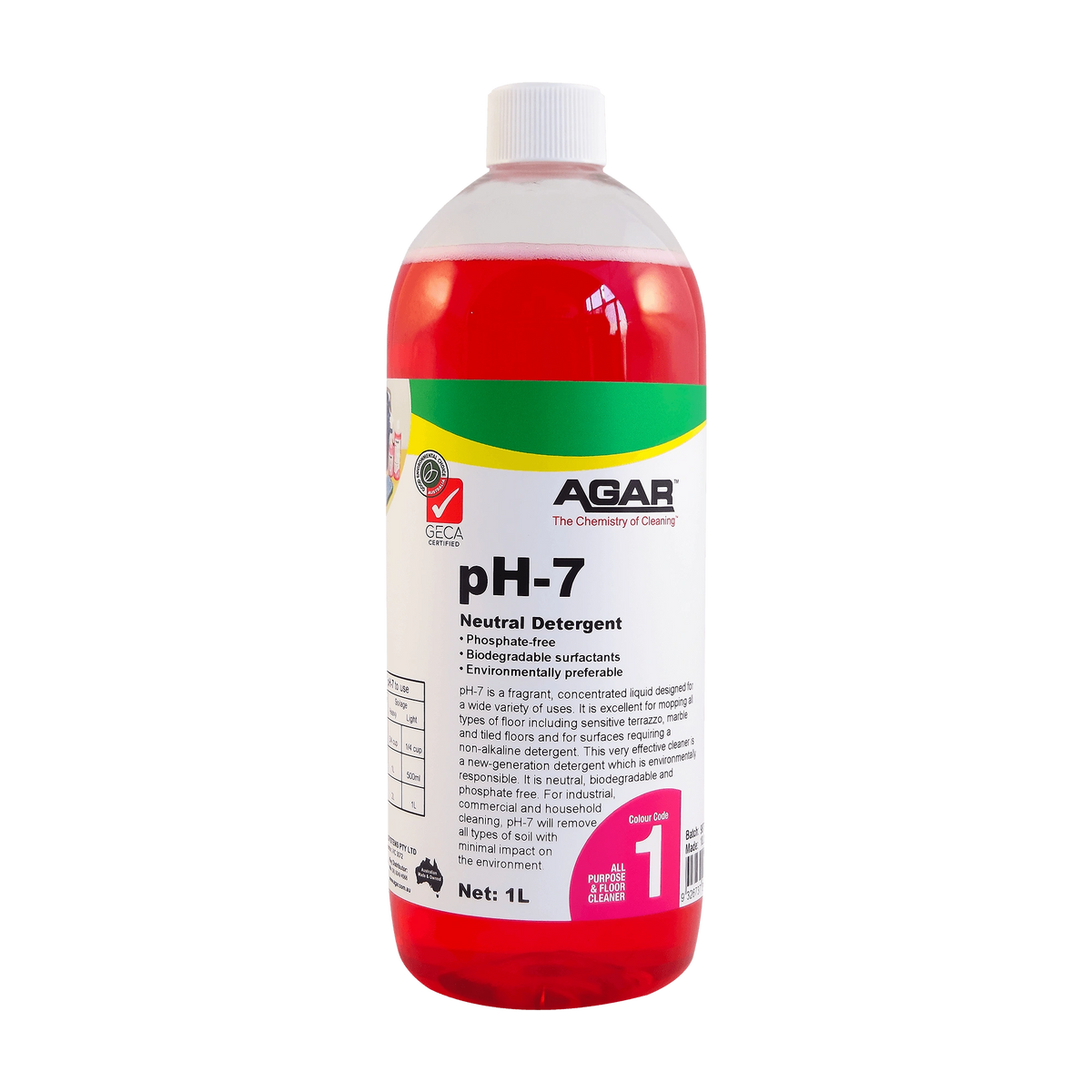 PH-7 Neutral Detergent 1 Litre Concentrate AGAR