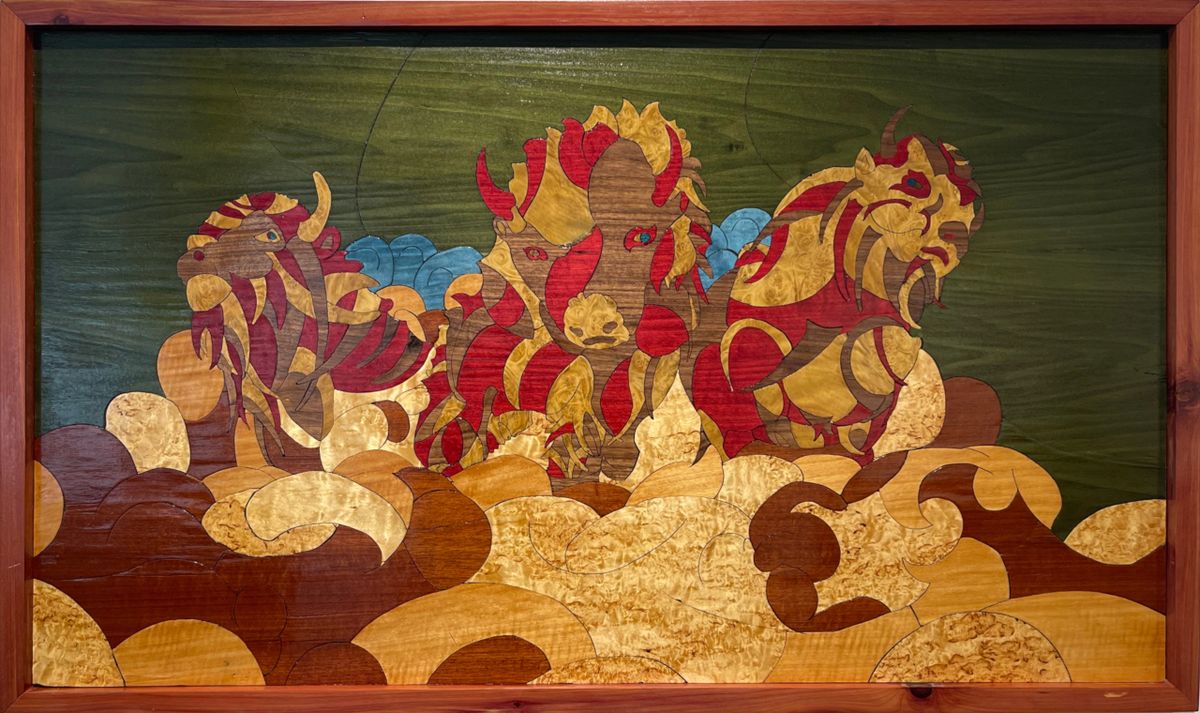 Wood Marquetry Art Large