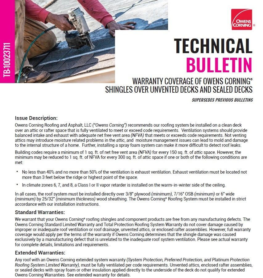 Residential Roof Ventilation Requirements