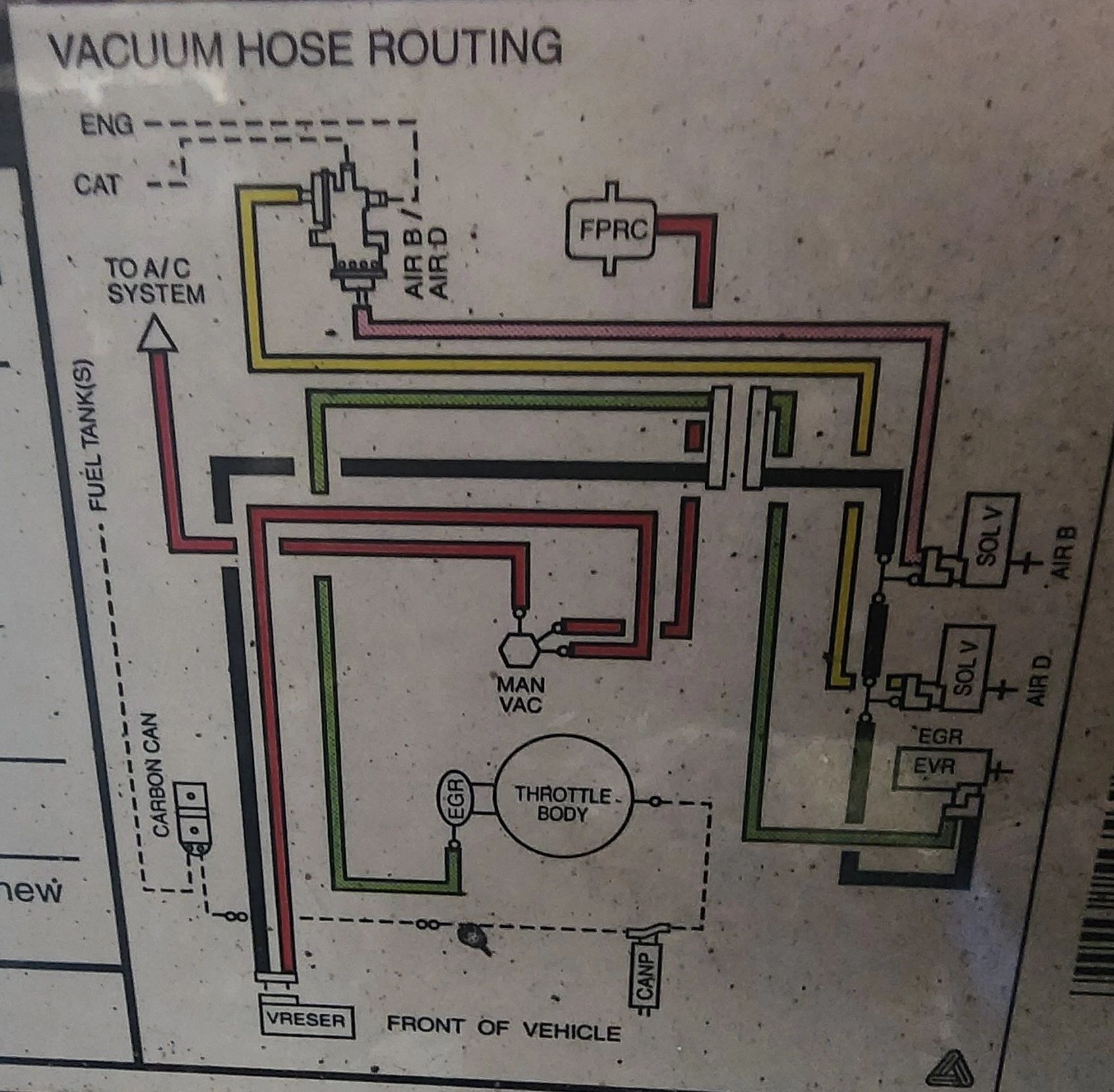 1995 5.0 w MAF Vacuum Diagram