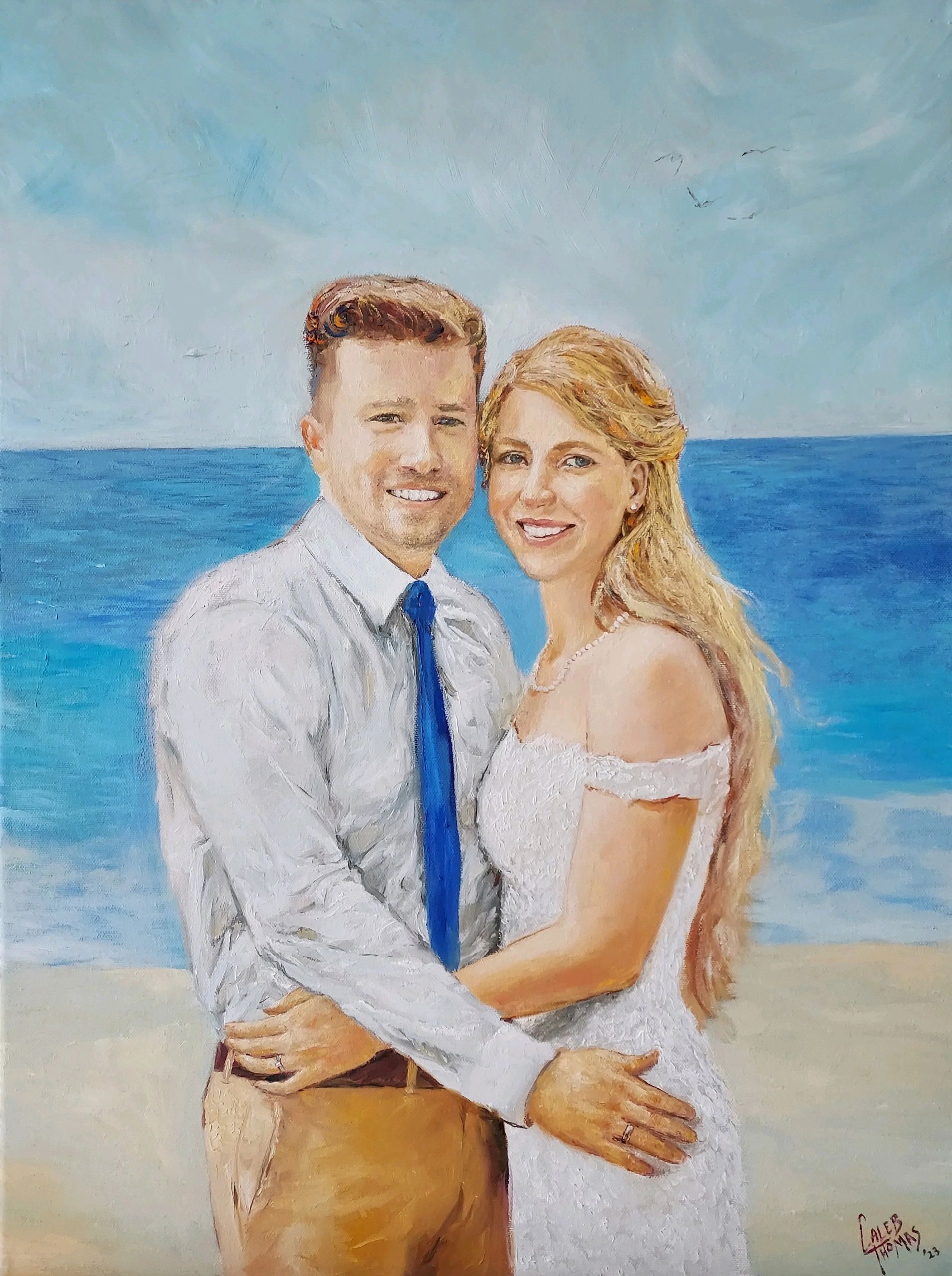 Live Guest Portraits, Live Wedding Painter, Columbus Ohio