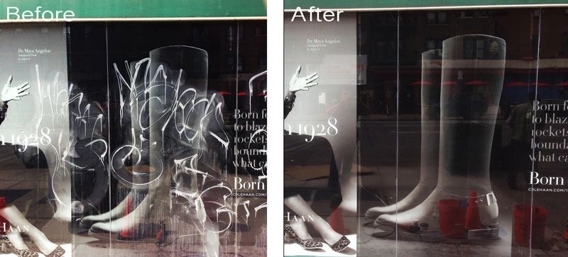 Glass Scratch Fix - Glass Etch Graffiti Removal - New York, New York