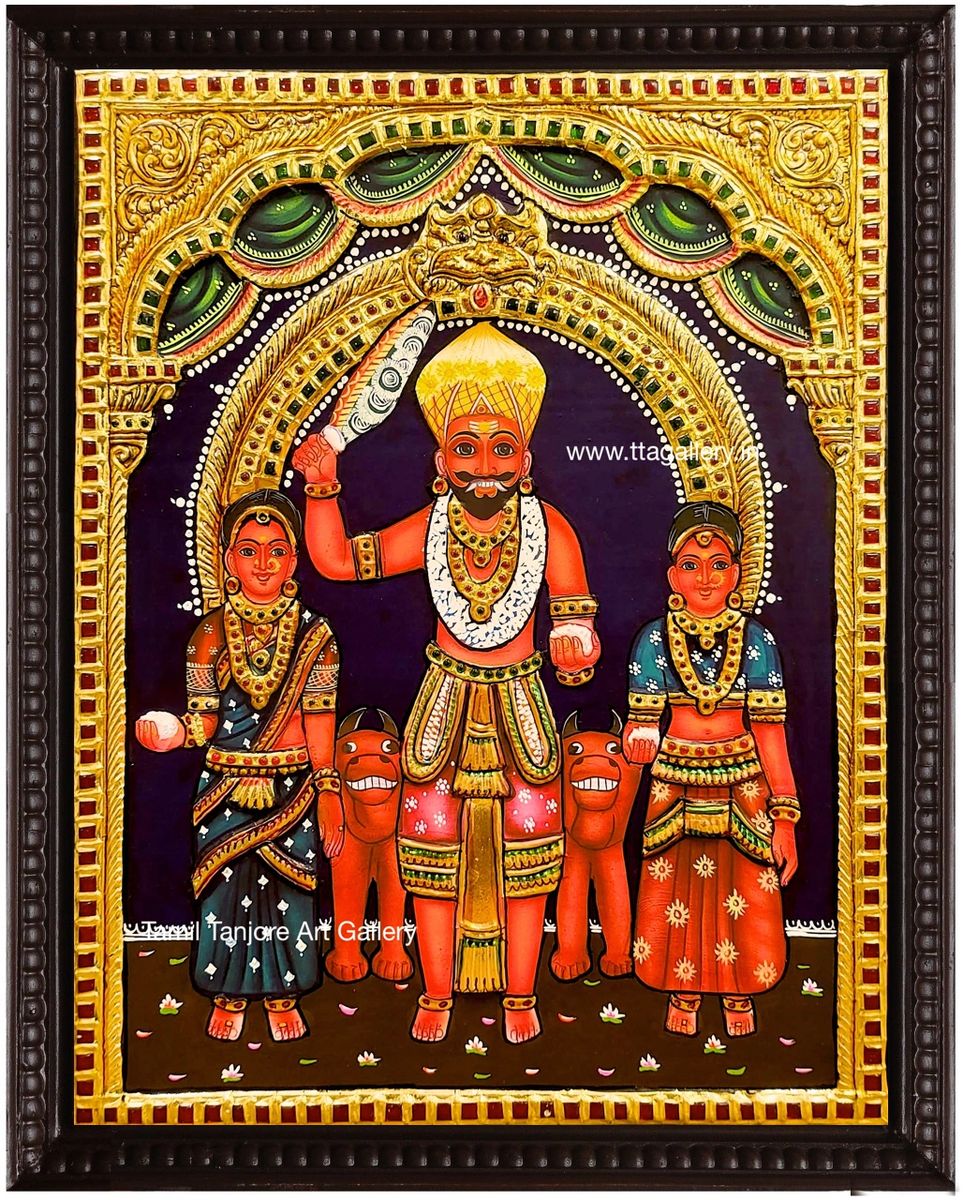 Shree Bramhlingaeshwra Maranakatte Traditonal Tanjore Painting