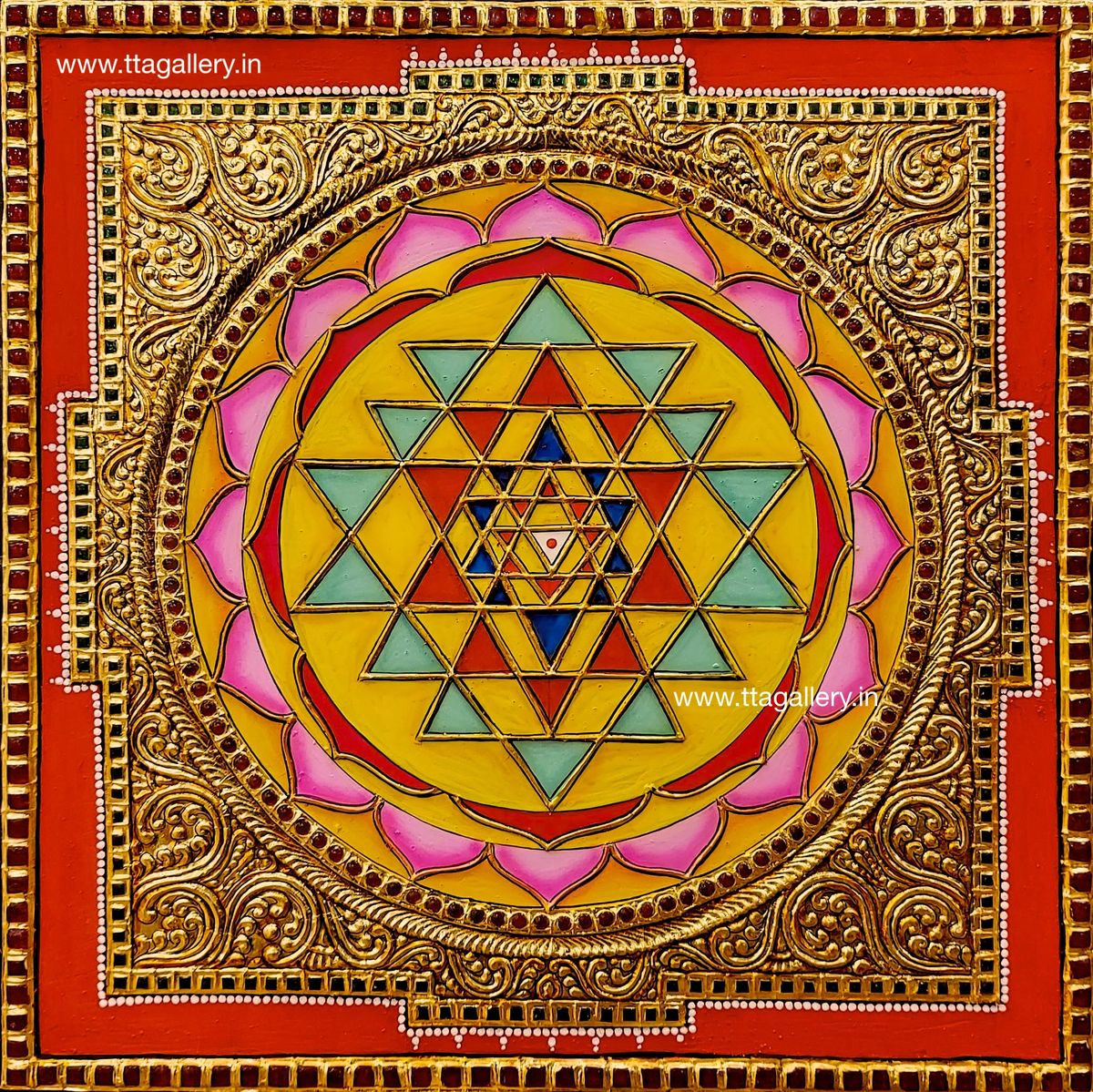 Sri Chakaram Traditional Tanjore Painting