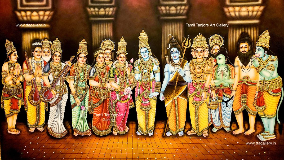 Srinivasa Kalayanam Traditonal Tanjore Painting