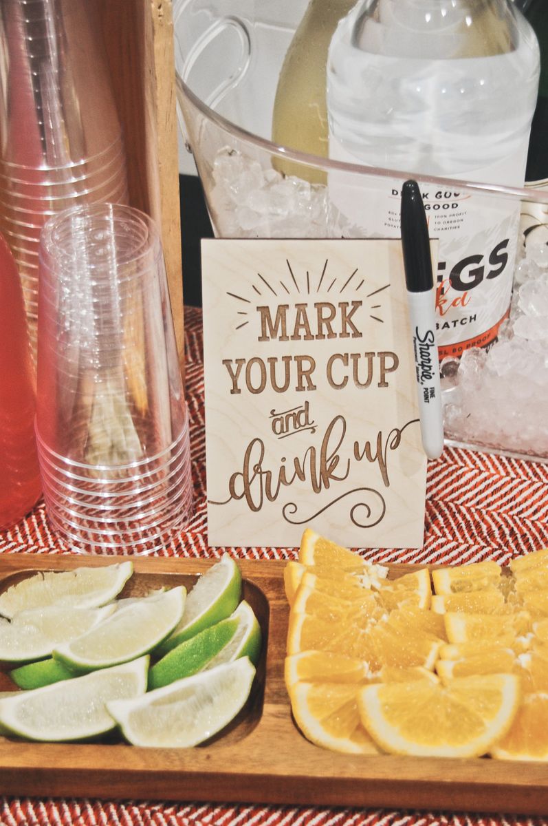 Mark your cup and drink up Sign
