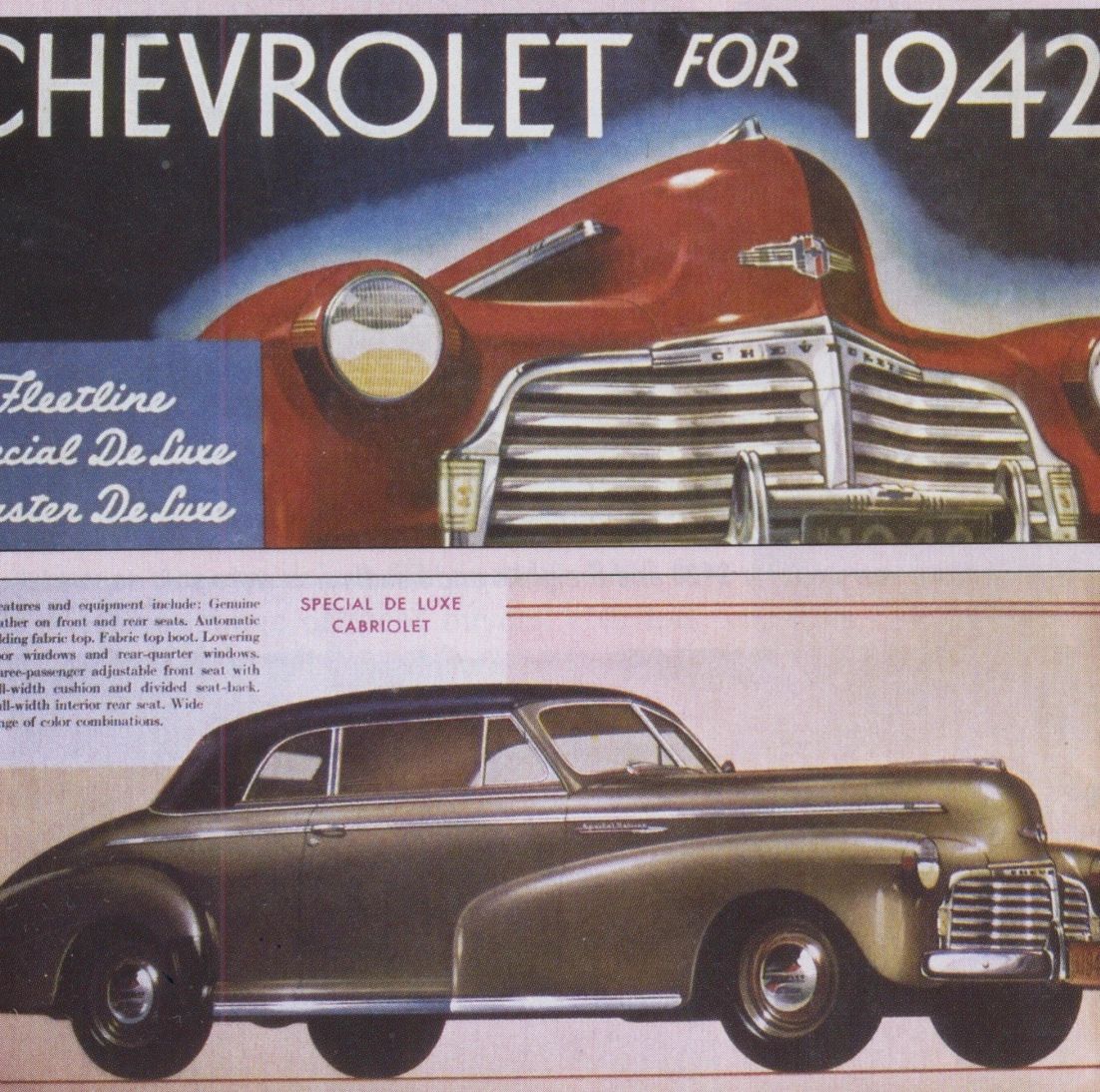 1942 CHEVROLET CONVERTIBLE (CABRIOLET) PACK