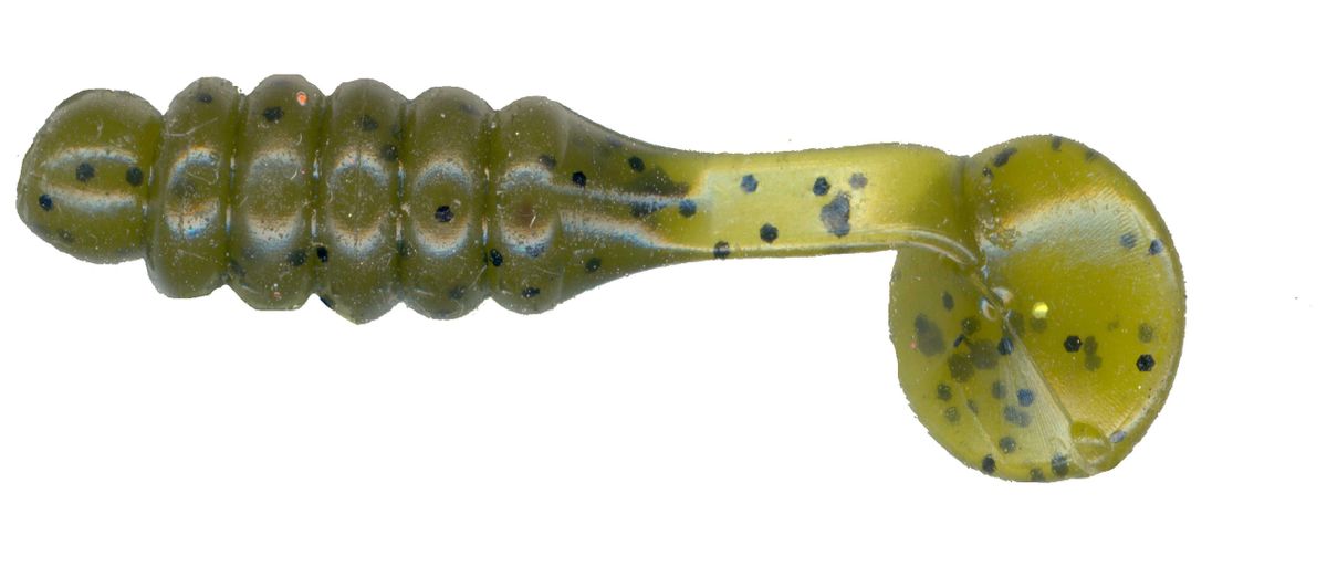 1" Crappie/PanFish Grub Green Pumpkin CBP817