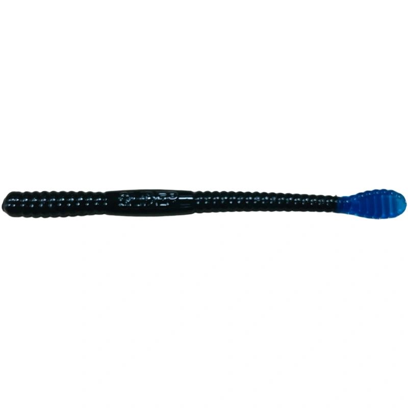 4" Slider Worm Black/Blue Tail SWF6