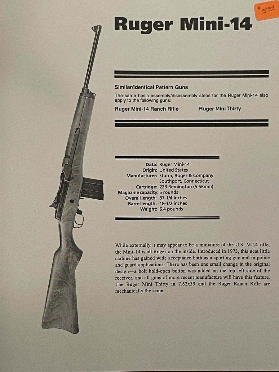 Ruger Mini-14 Manual limited Printing.
