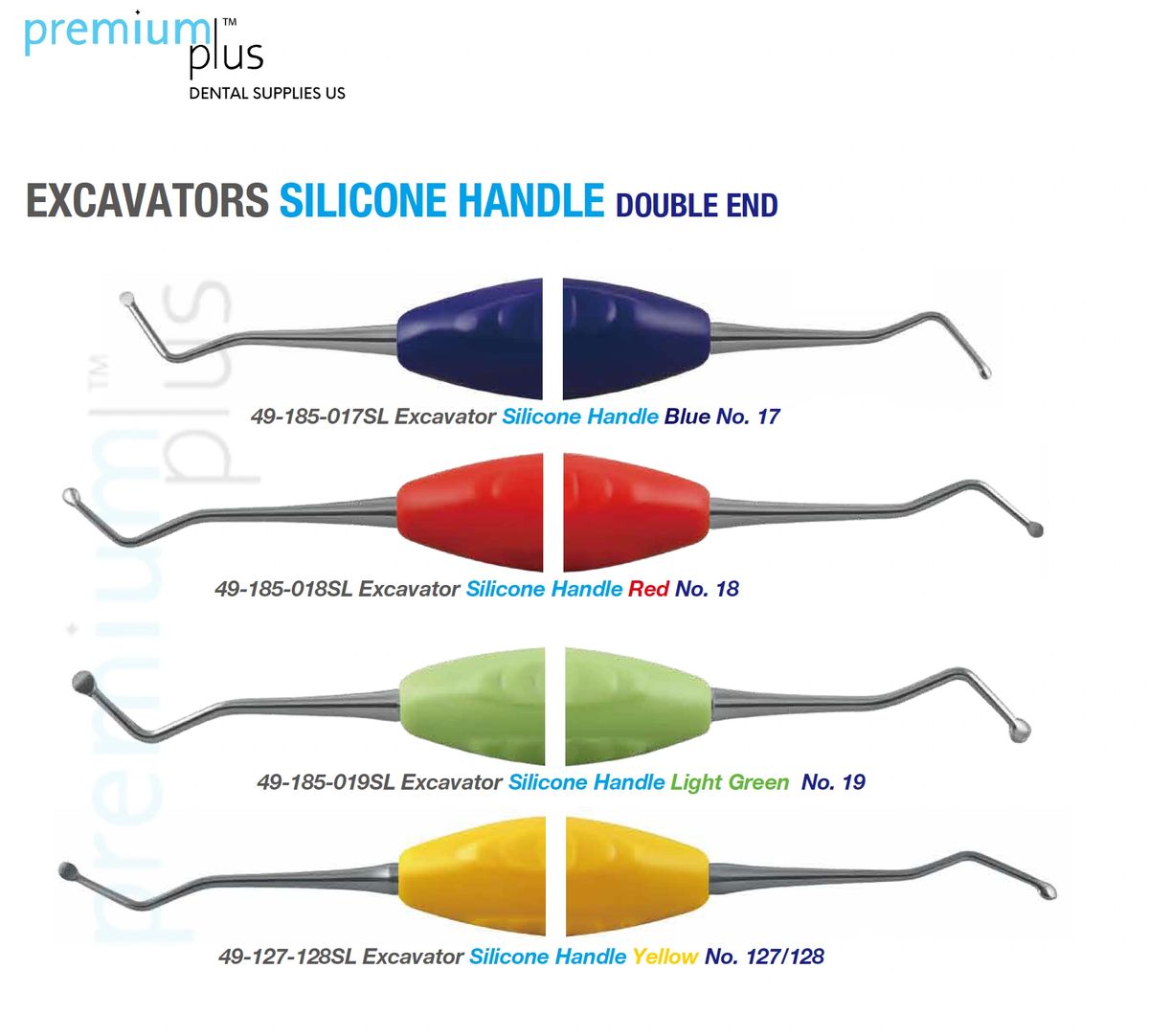 Excavators (Double End) with Silicone Handle