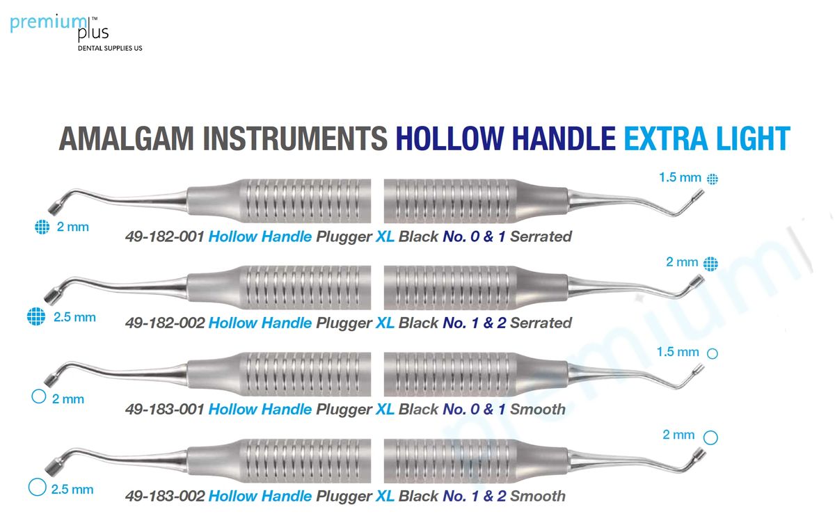 Amalgam Instruments with Hollow Handle Plugger (Extra Light)