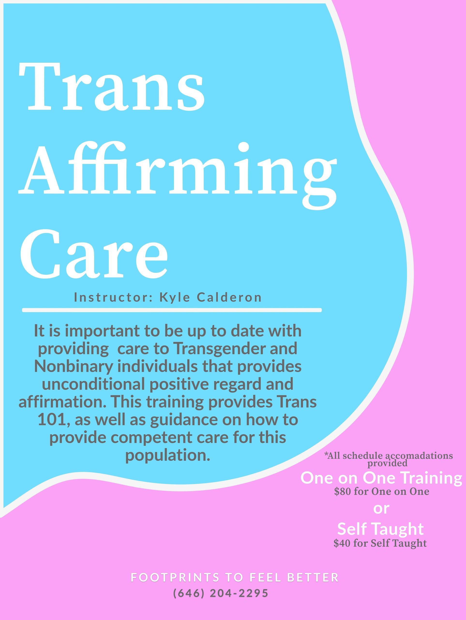 Trans Affirming Care Training