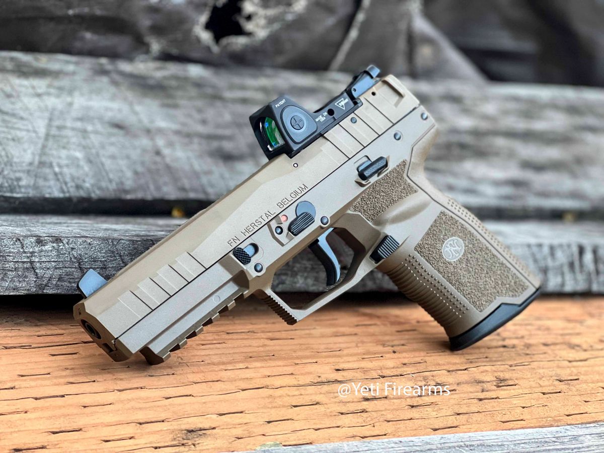 FN Five-SeveN MRD FDE Optic Ready W/ Trijicon Type 2 RM06 3.25 MOA