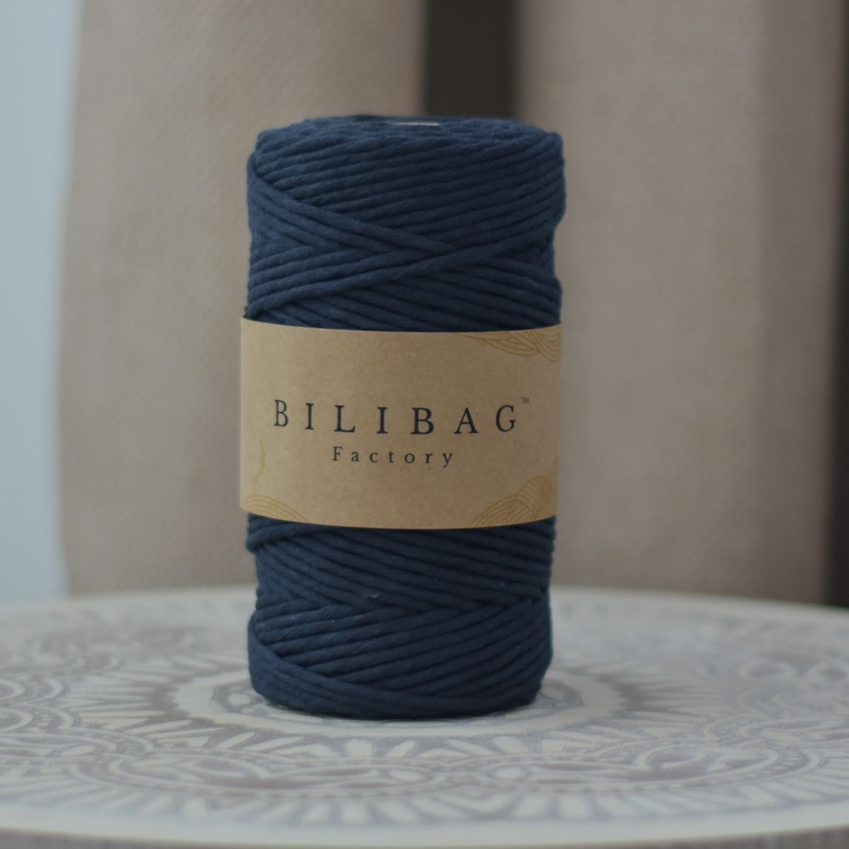 Navy Blue Twisted Macrame Cord 3mm