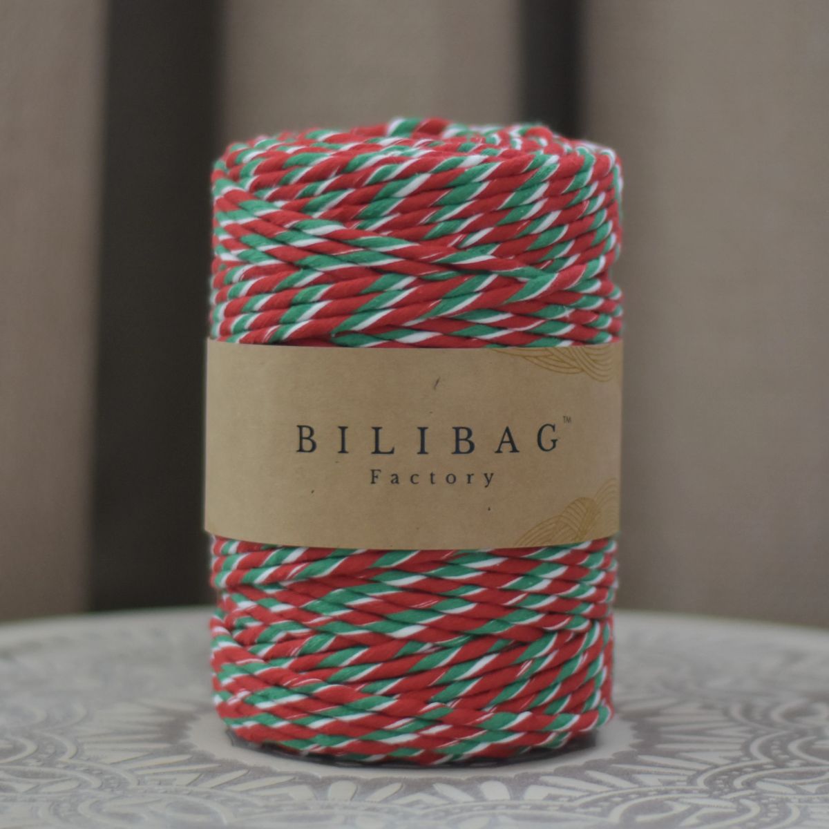 Candy Cane Twisted Macrame Cord 5mm