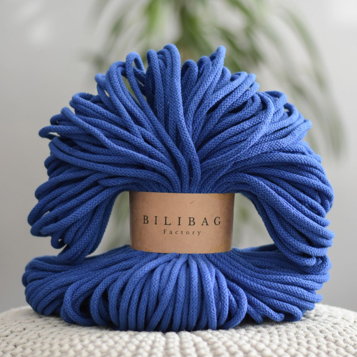 Royal Blue Braided Cotton Cord 5mm, 100m, MADE IN UK *Cotton Core*