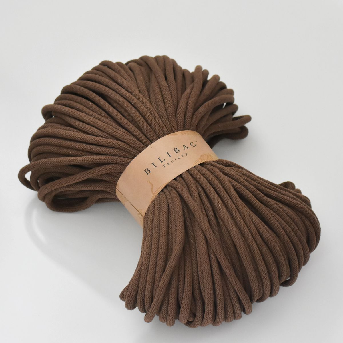 Brown Braided Cotton Cord 9mm, MADE IN UK