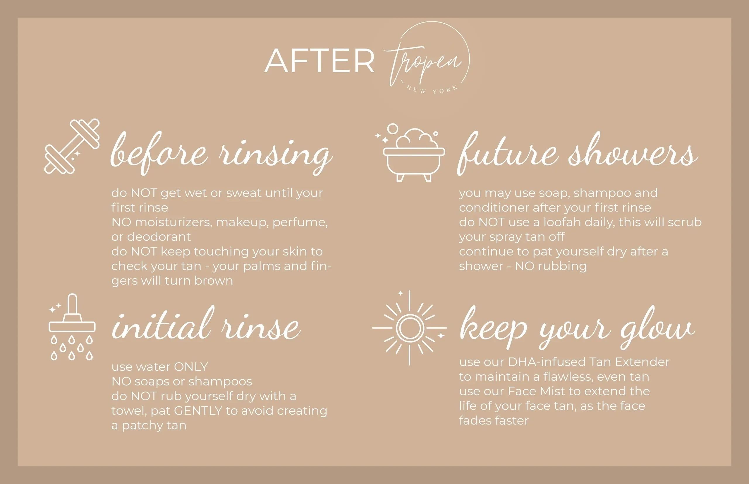 Spray Tan Instructions