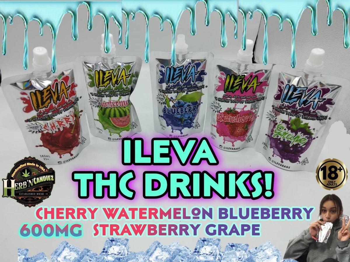 Ileva thc drink pouches 600mg 5 pack